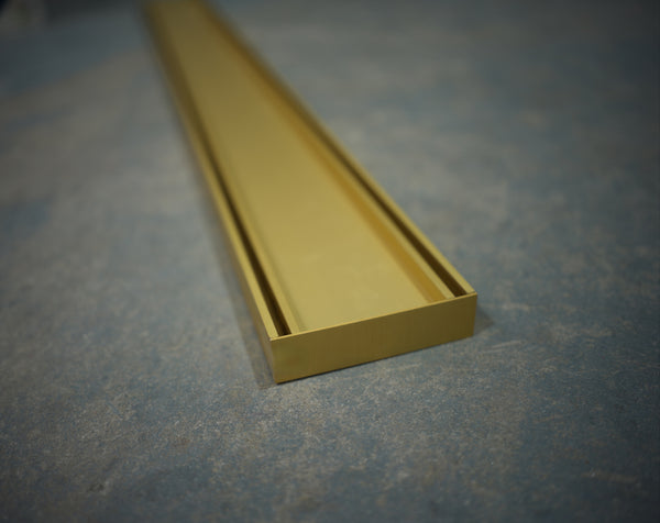 Brushed Brass Gold Tile Insert DIY Aluminium Grate Kit – Drainsonline