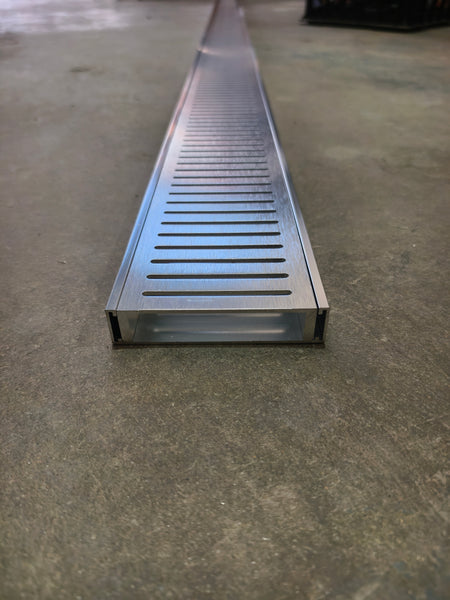 Brushed Silver Slotted DIY Aluminium Grate Kit – Drainsonline
