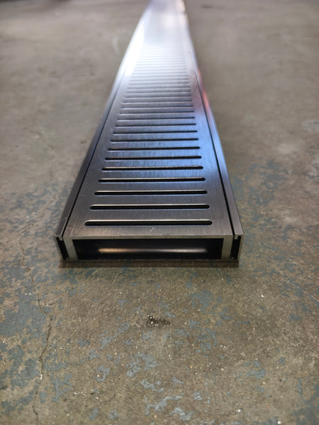 Brushed Gunmetal Slotted DIY Aluminium Grate Kit – Drainsonline